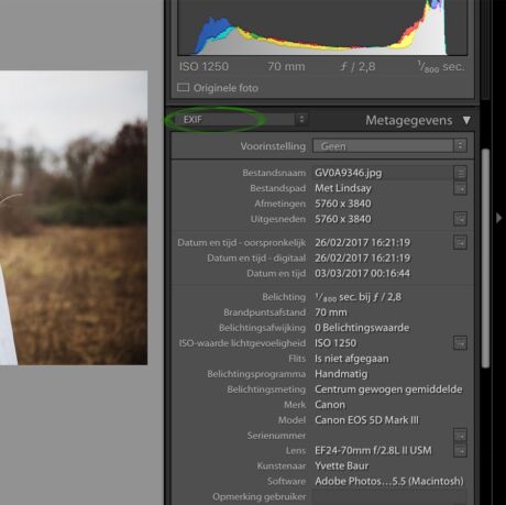 Wat zijn Exif-gegevens - De Rooij Fotografie