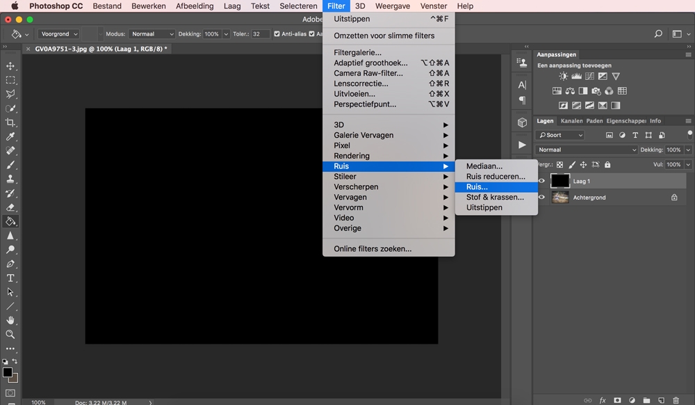 Met Photoshop regen aan een foto toevoegen - De Rooij Fotografie