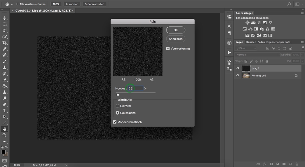 Met Photoshop regen aan een foto toevoegen - De Rooij Fotografie