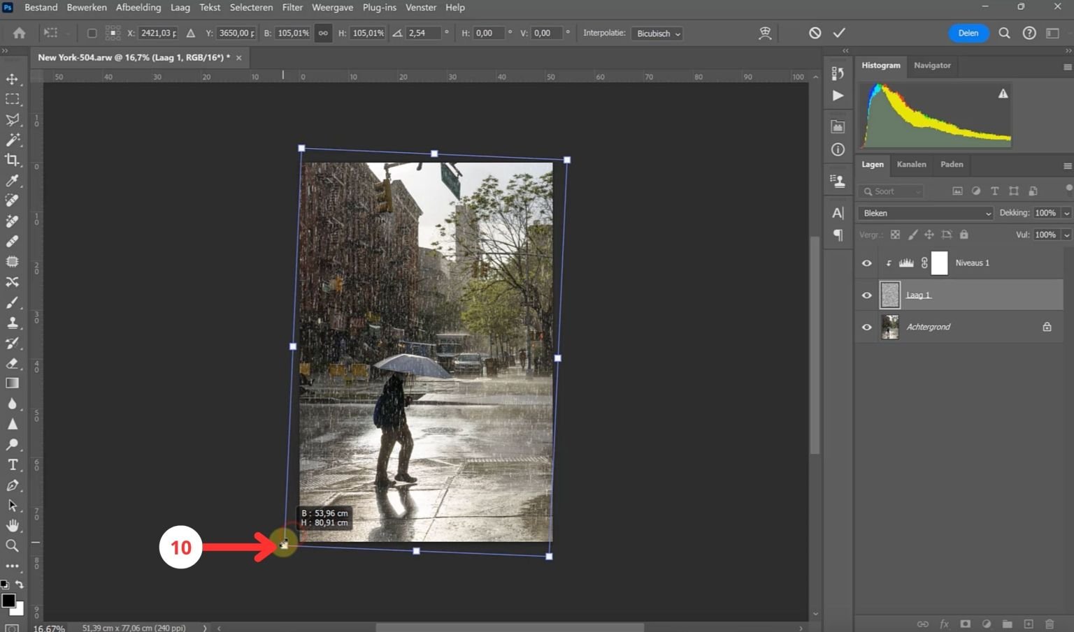 Regen toevoegen aan een foto in Adobe Photoshop - De Rooij Fotografie